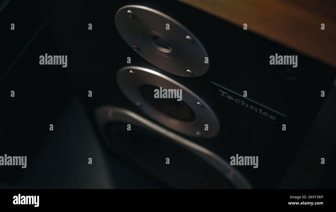 A vintage Technics audio speaker Stock Photo - Alamy