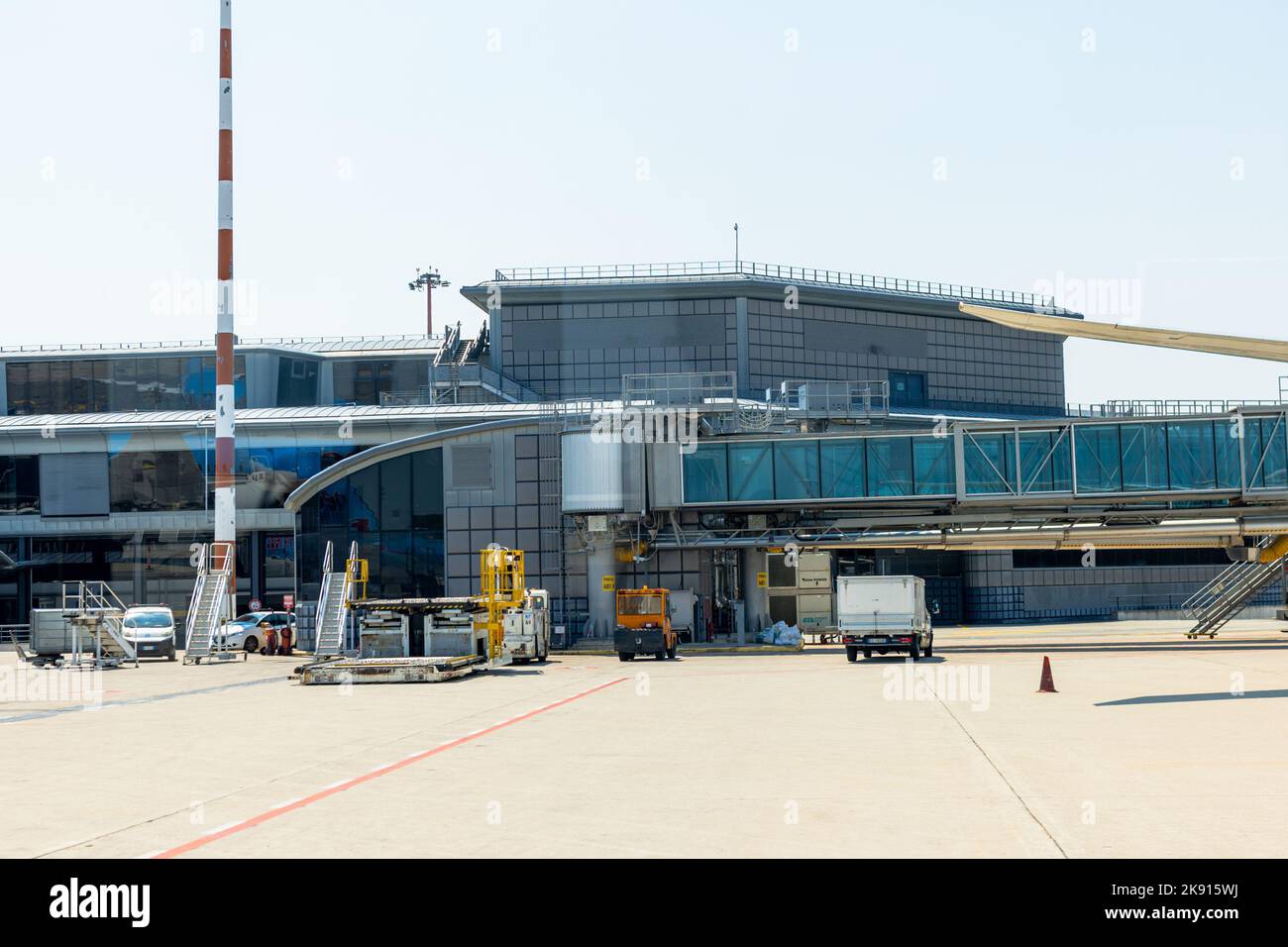 The airport Malpensa in Milan with passenger planes preparing for ...