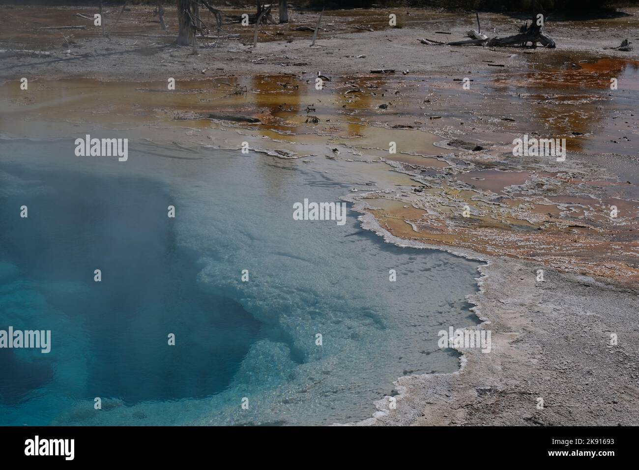 A close-up shot of the Yellowstone's most iconic hot spring Stock Photo ...