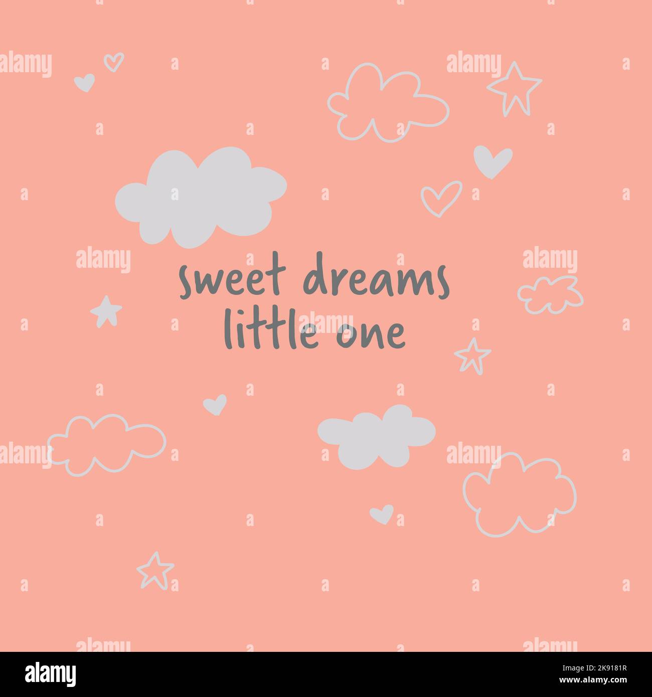 cute card sweet dreams, good night. little one Stock Vector Image & Art ...