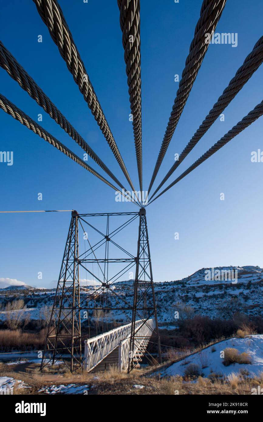 The Dewey Bridge Was A Wire Suspension Bridge Built Across The Colorado