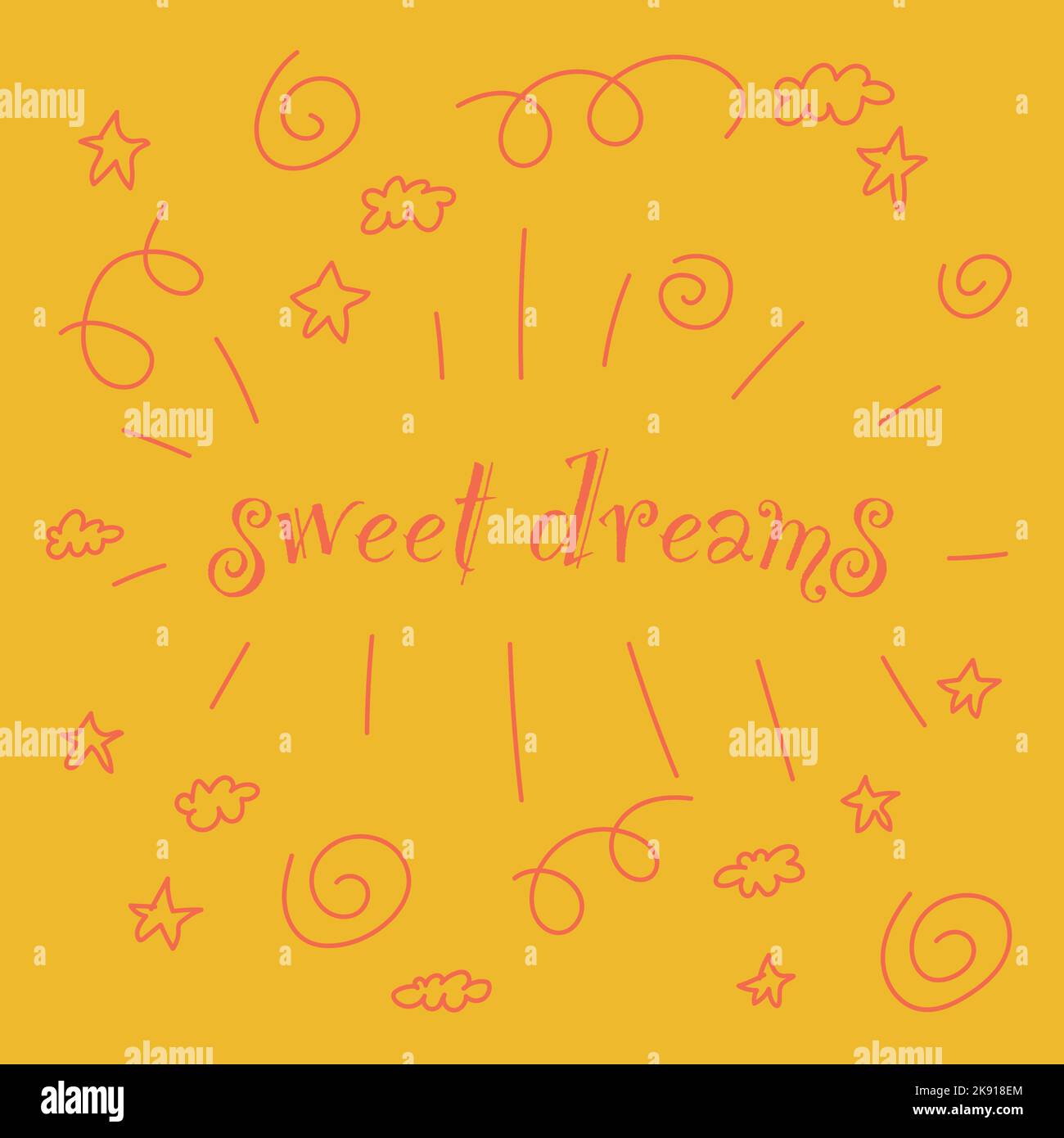 Cute vector sweet dreams Stock Vector Images - Alamy