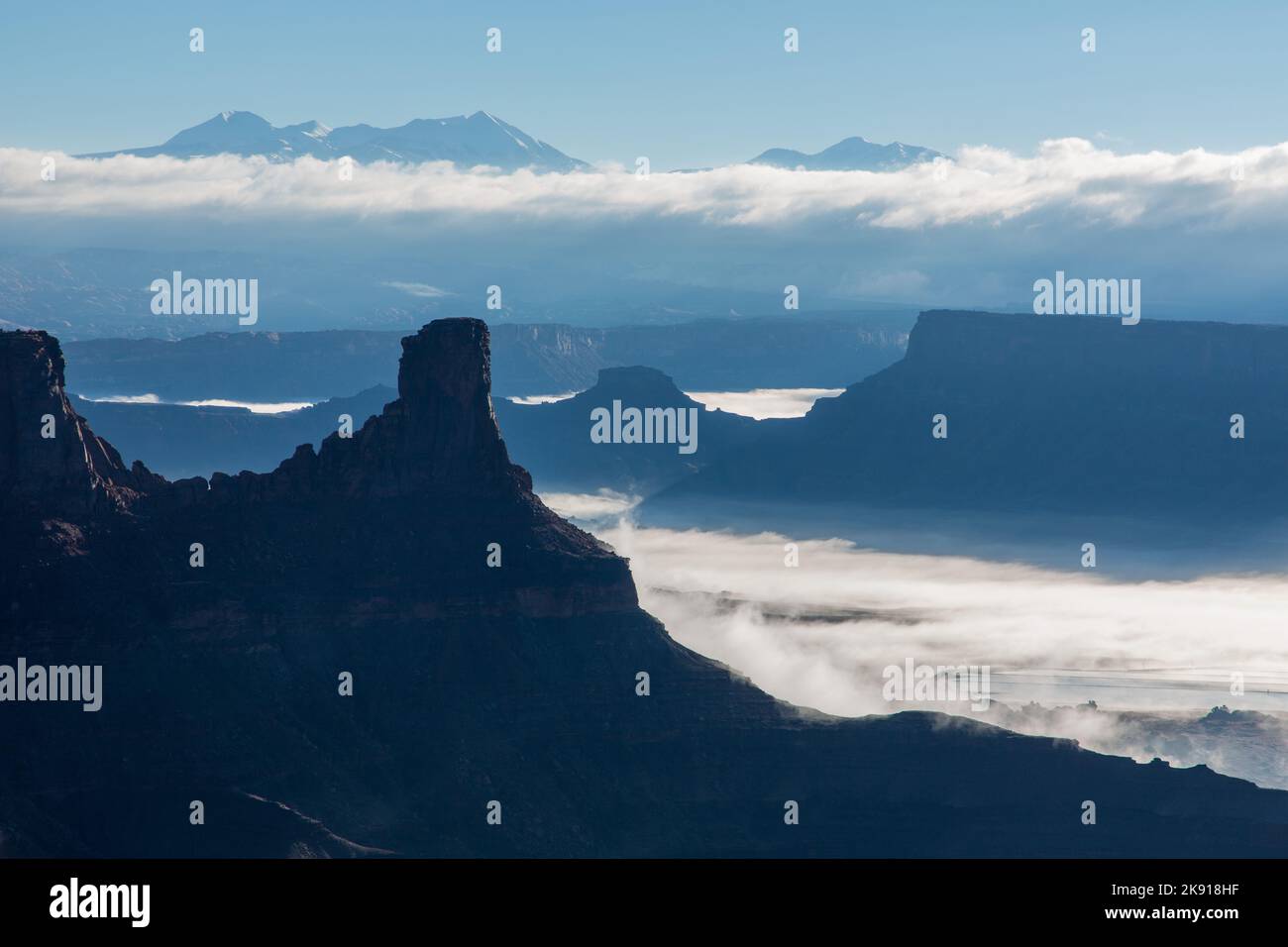 A winter temperature inversion produces rare ground fog in the canyons ...