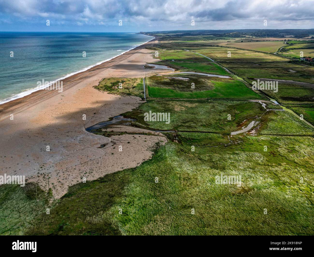 Salthouse aerial view norfolk marshes hi-res stock photography and ...