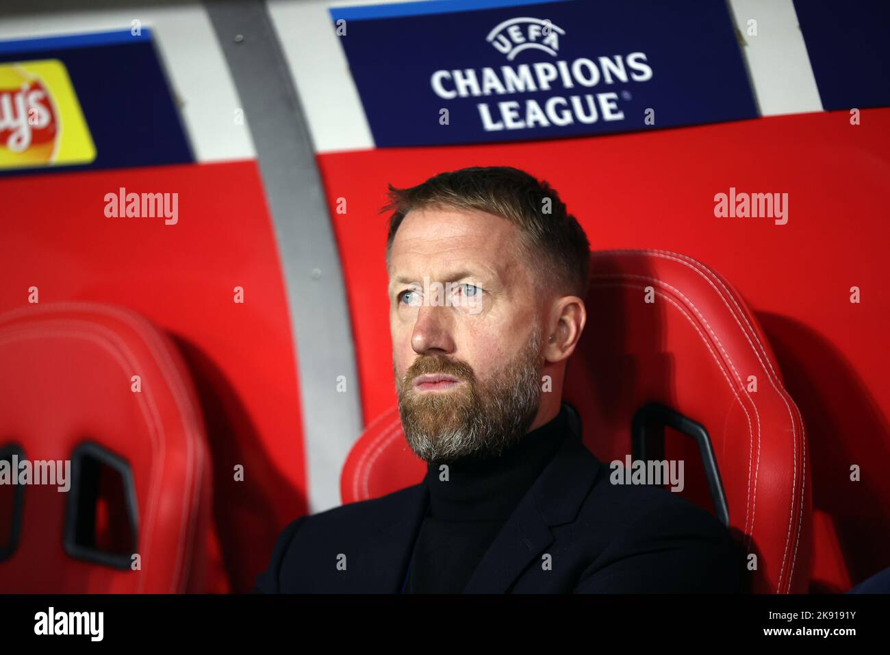 Chelsea manager Graham Potter during the UEFA Champions League group E ...