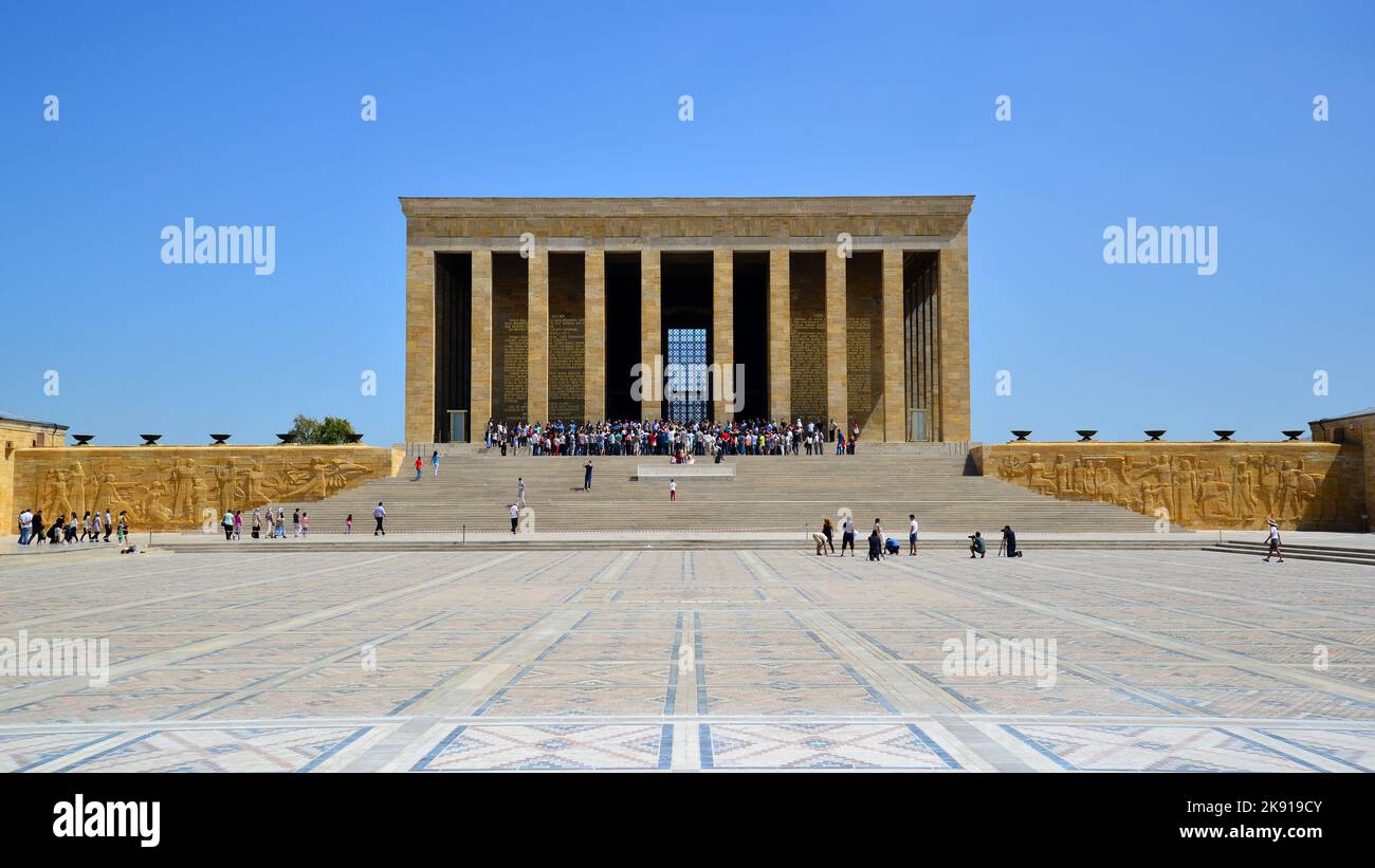 Anıtkabir, located in Ankara, Turkey, is the place where Mustafa Kemal ...