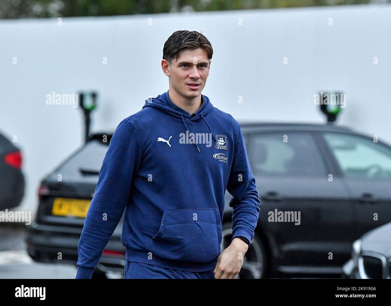 Plymouth, UK. 25th Oct, 2022. Plymouth Argyle goalkeeper Michael Cooper ...