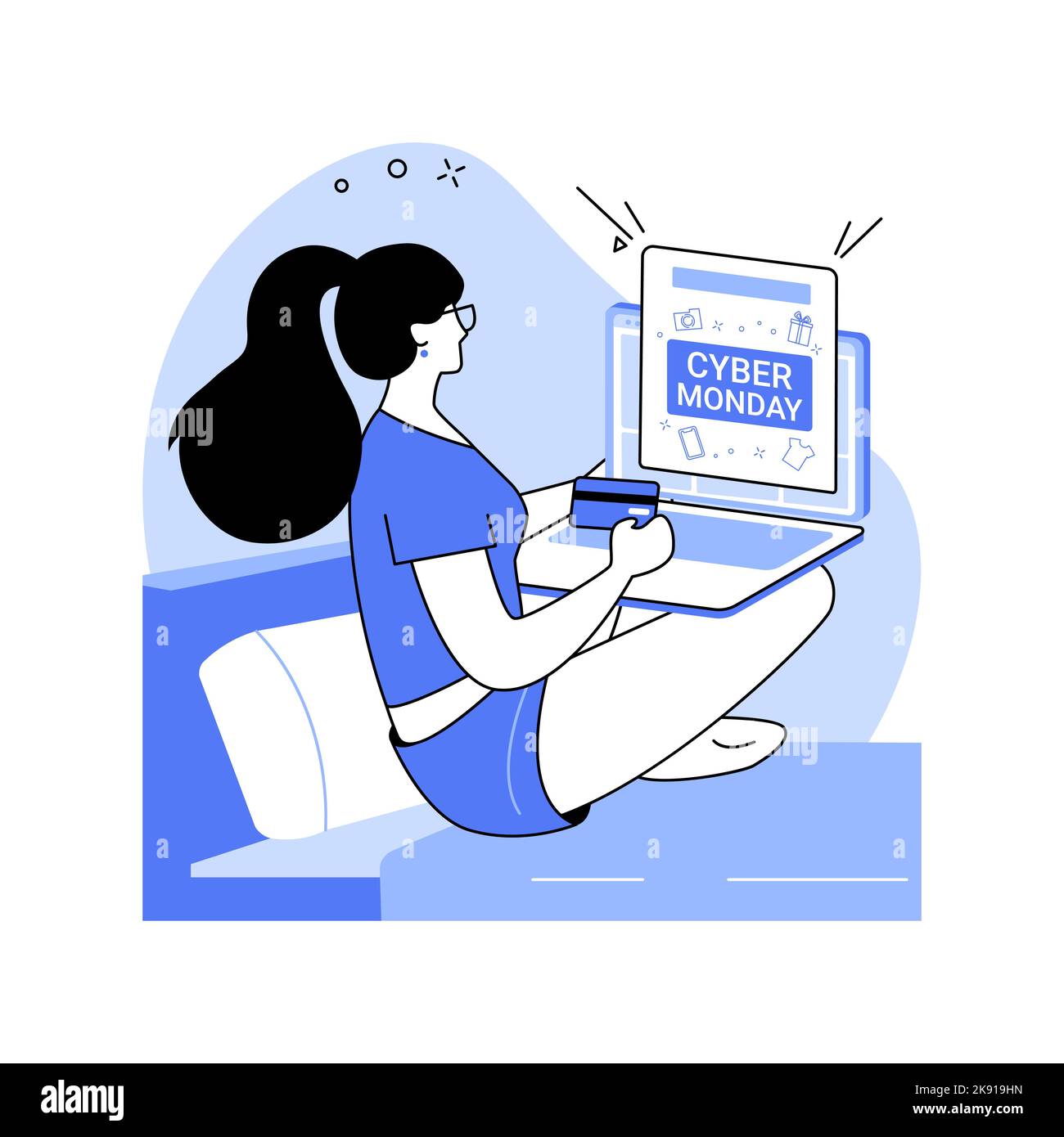 Cyber Monday isolated cartoon vector illustrations Stock Vector Image ...