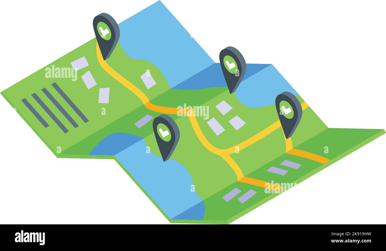 Approved travel map icon isometric vector. Vaccine passport. Covid ...