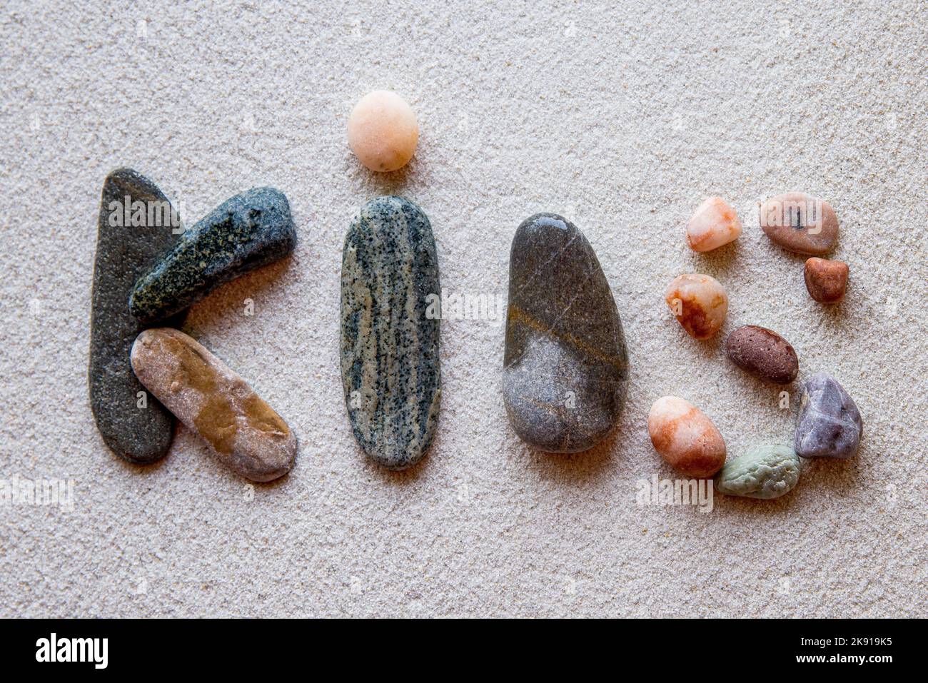Kids written stones hi-res stock photography and images - Alamy