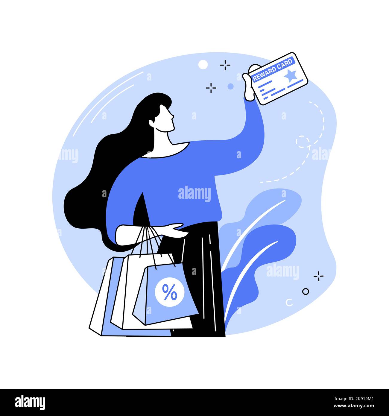 Customer reward card isolated cartoon vector illustrations Stock Vector ...