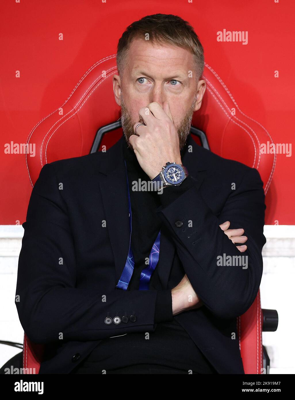 Chelsea manager Graham Potter during the UEFA Champions League group E ...