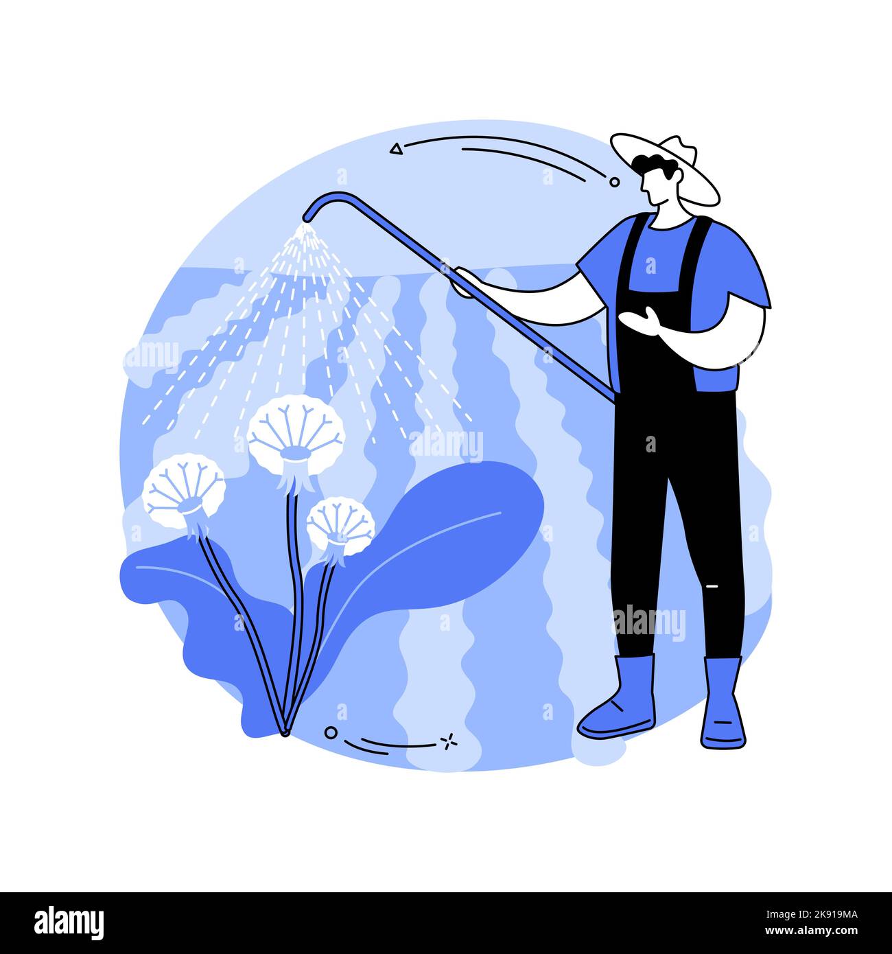 Selective herbicides isolated cartoon vector illustrations Stock Vector ...