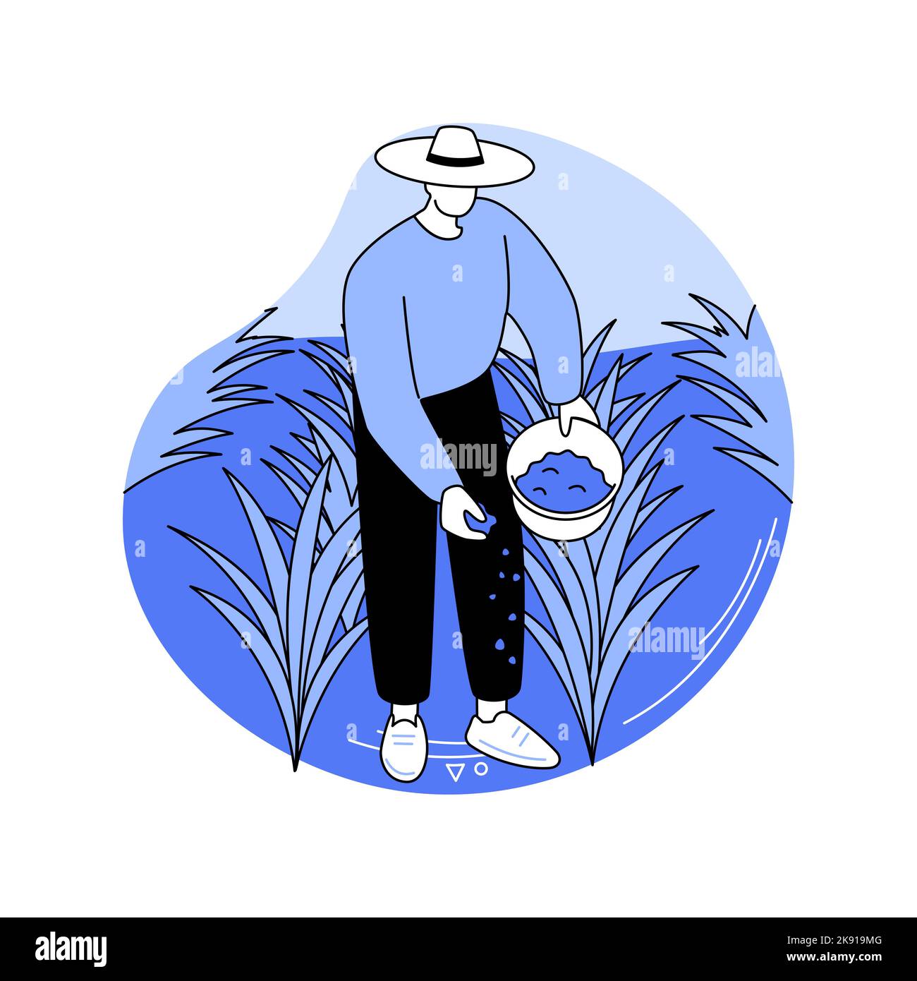 Fertilizer use isolated cartoon vector illustrations Stock Vector Image ...