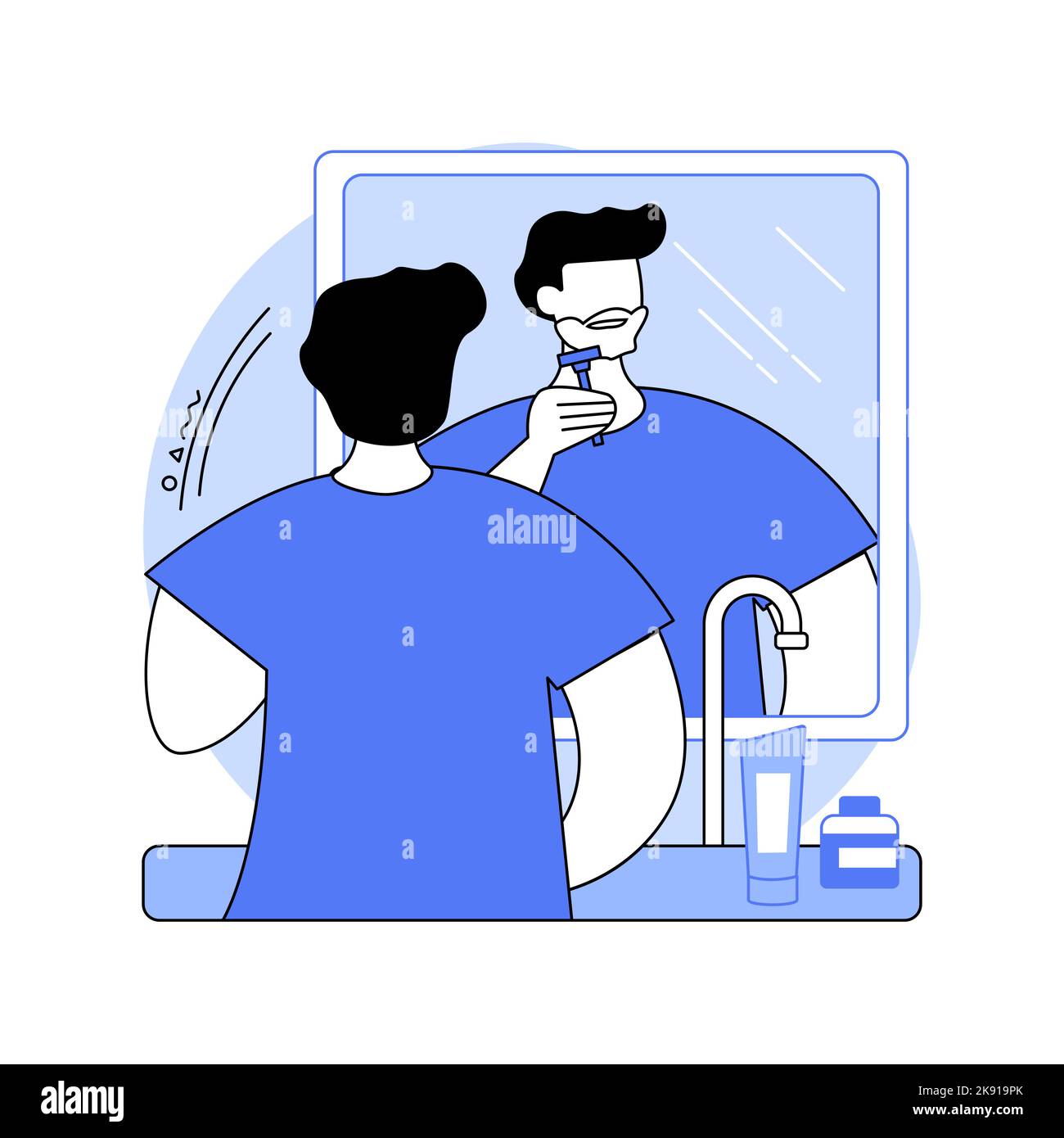 Regular shaving isolated cartoon vector illustrations Stock Vector ...