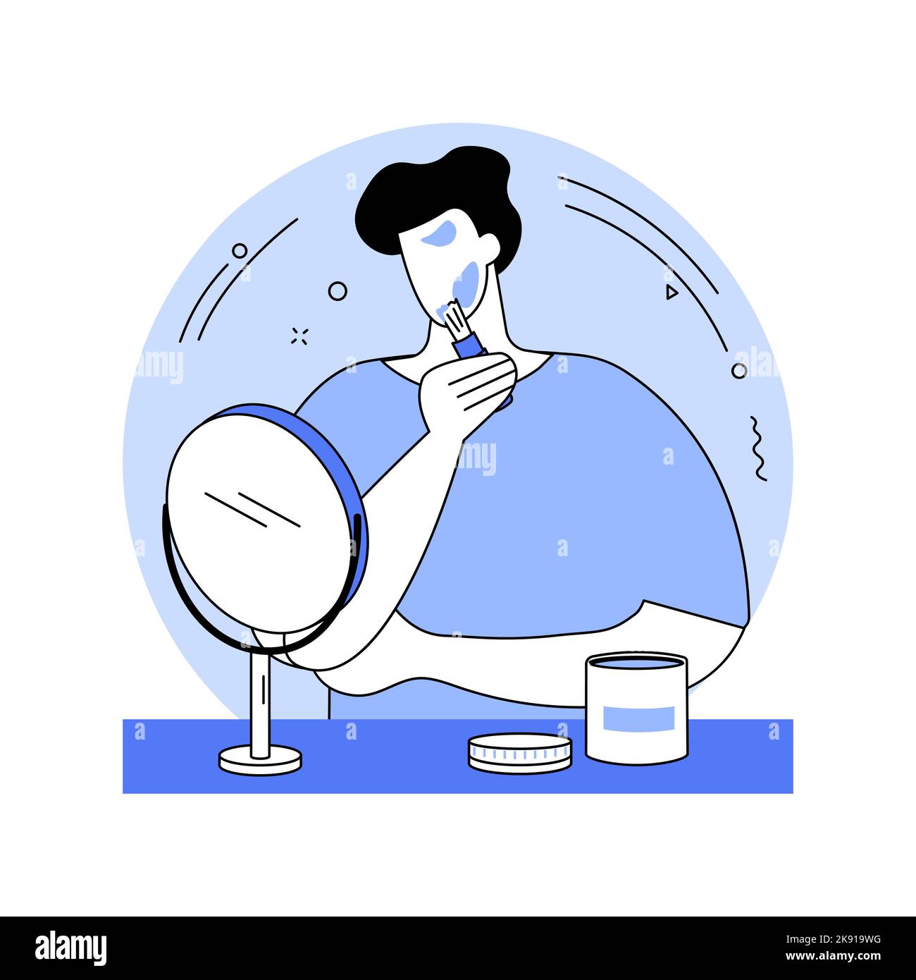 Skin treatment isolated cartoon vector illustrations Stock Vector Image ...