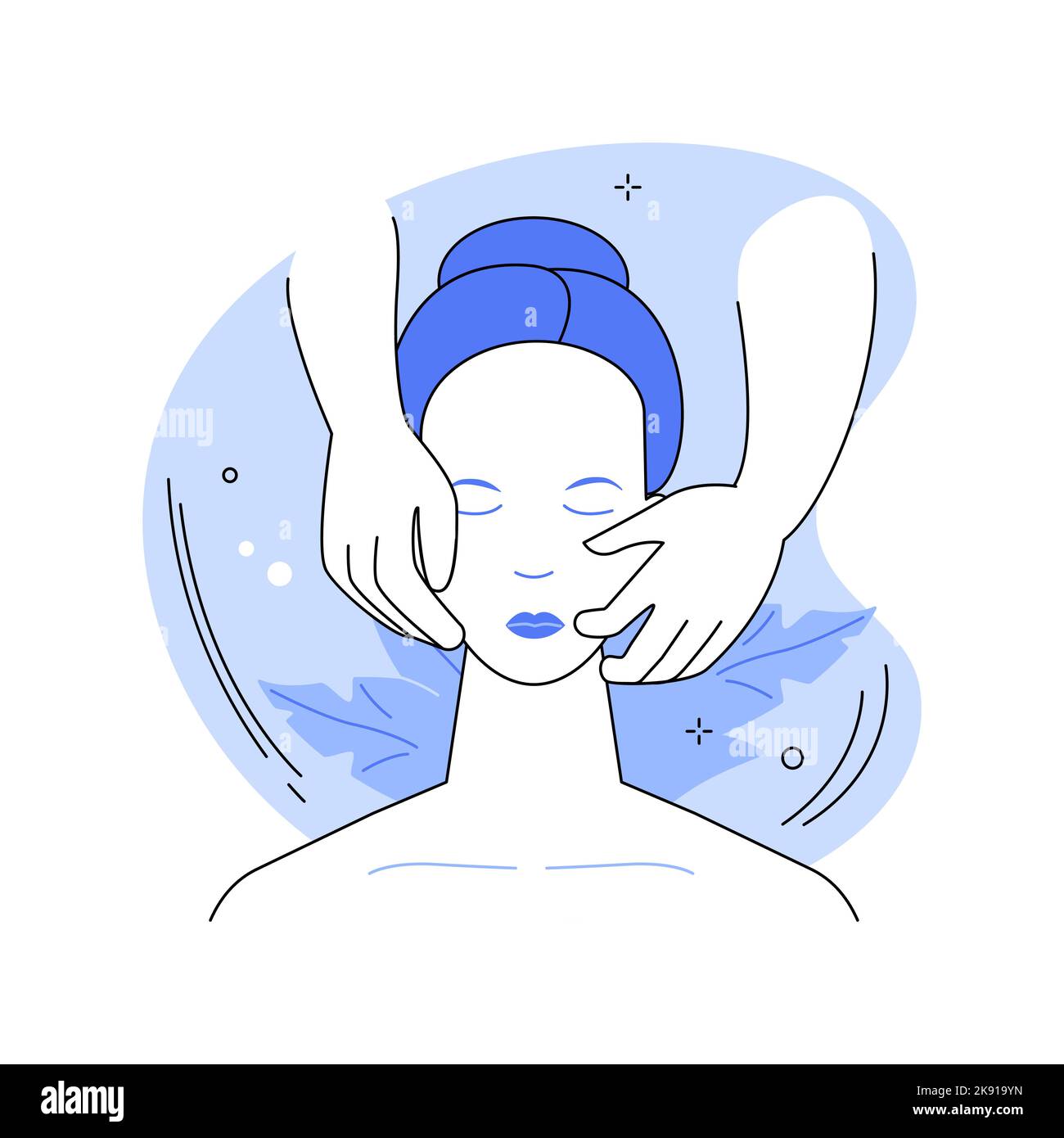 Face massage isolated cartoon vector illustrations Stock Vector Image ...