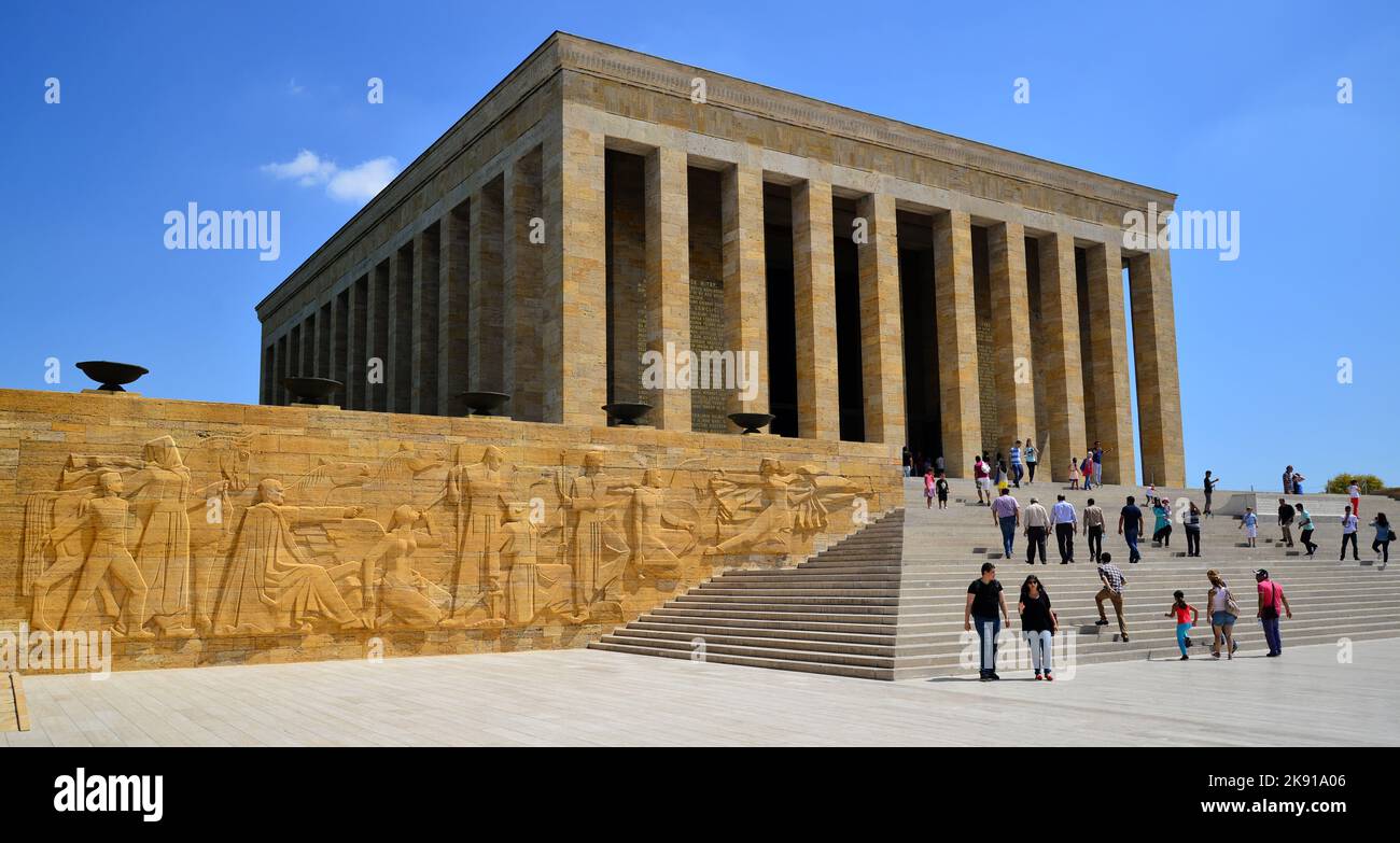 Anıtkabir, located in Ankara, Turkey, is the place where Mustafa Kemal ...