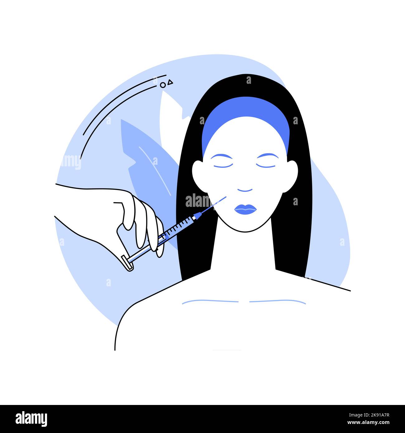 Beauty injections isolated cartoon vector illustrations Stock Vector ...