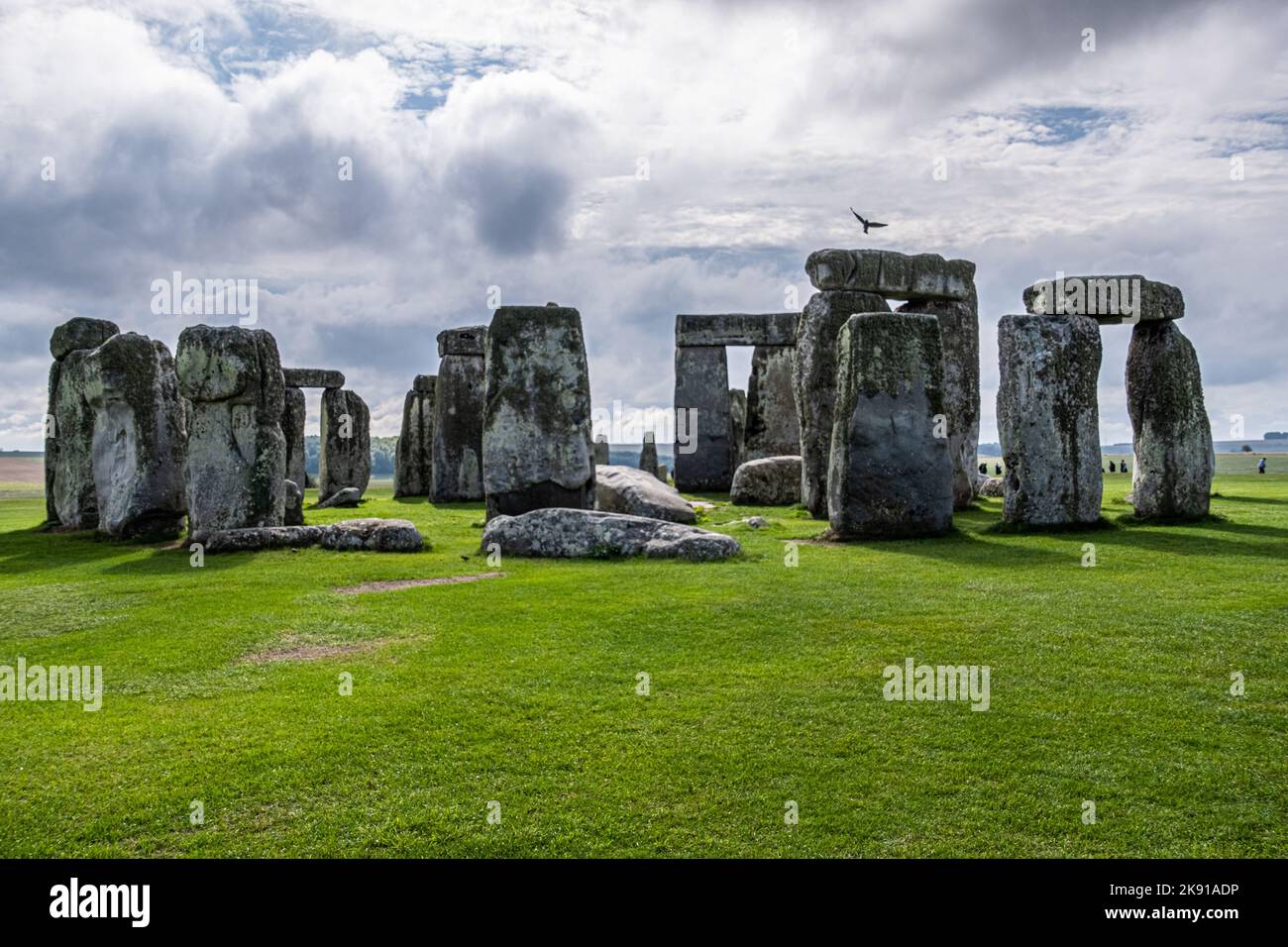 A beautiful landscape of the ancient Stonehenge on a cloudy day Stock ...