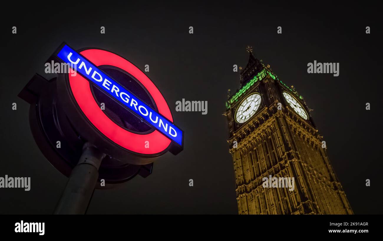 View big ben underground sign hi-res stock photography and images - Alamy