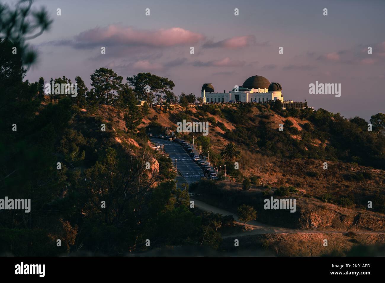 The famous Griffith Observatory during beautiful sunset Stock Photo - Alamy