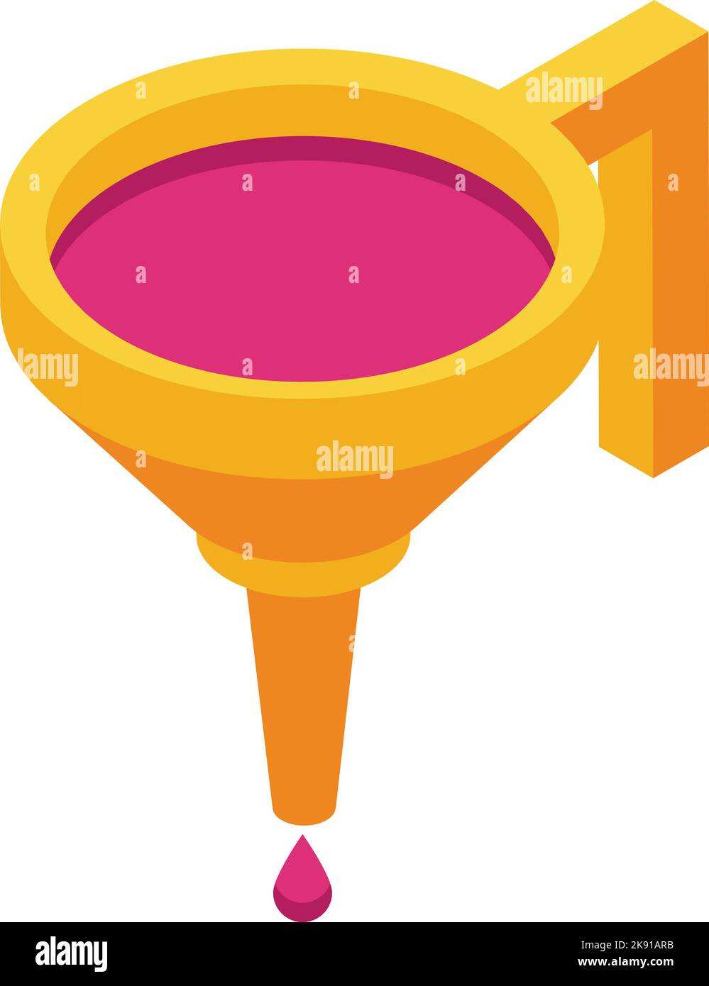 Antifreeze funnel icon isometric vector. Car engine. Radiator service ...