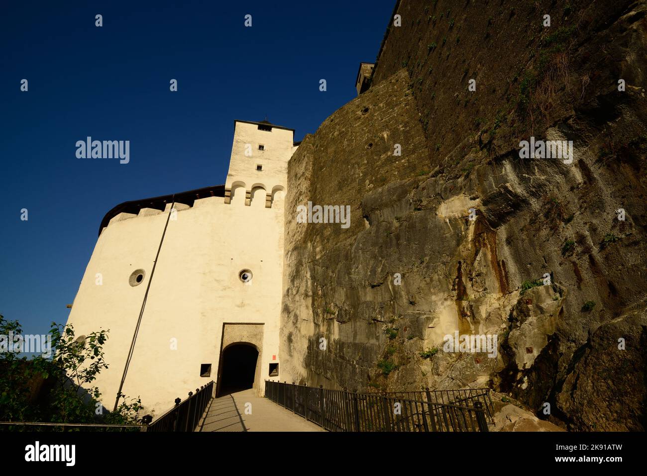 A low angle shot of a tall castle Stock Photo - Alamy
