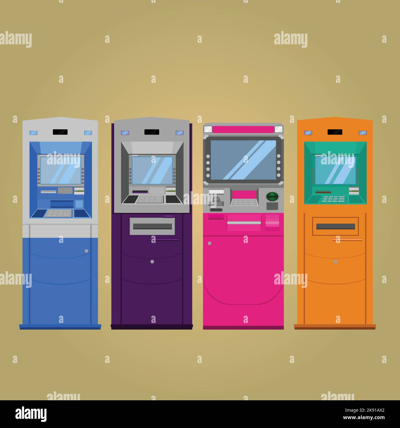 Cash machines Stock Vector Images - Alamy