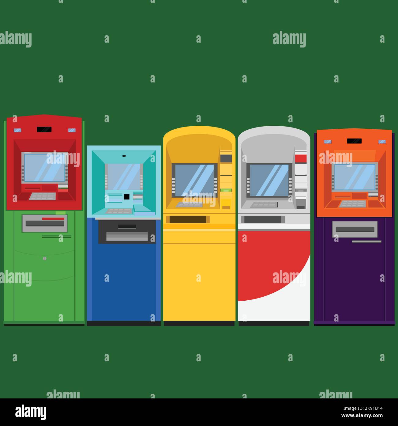 Cash machines Stock Vector Images - Alamy