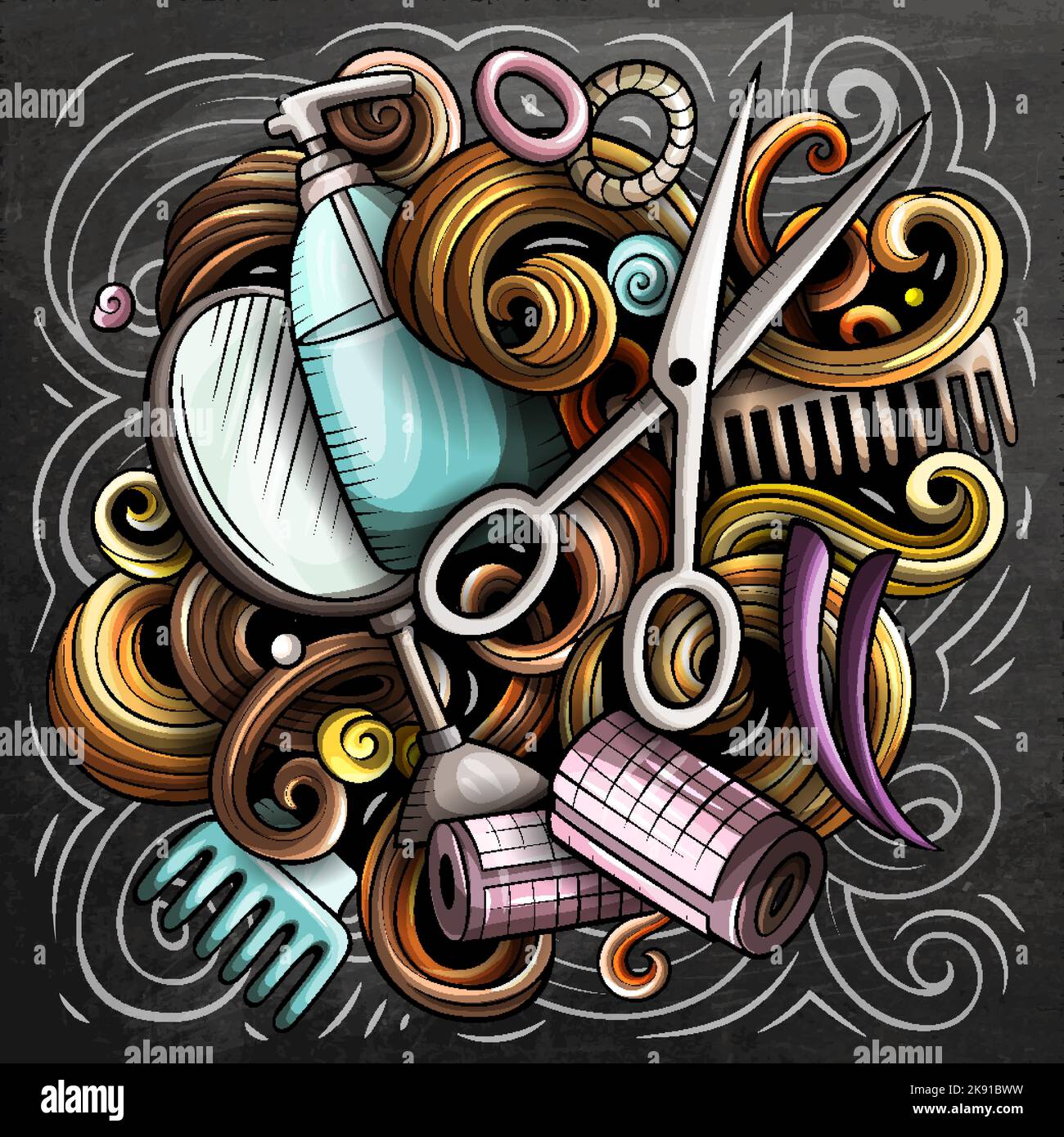Hair Salon cartoon vector illustration Stock Vector Image & Art - Alamy