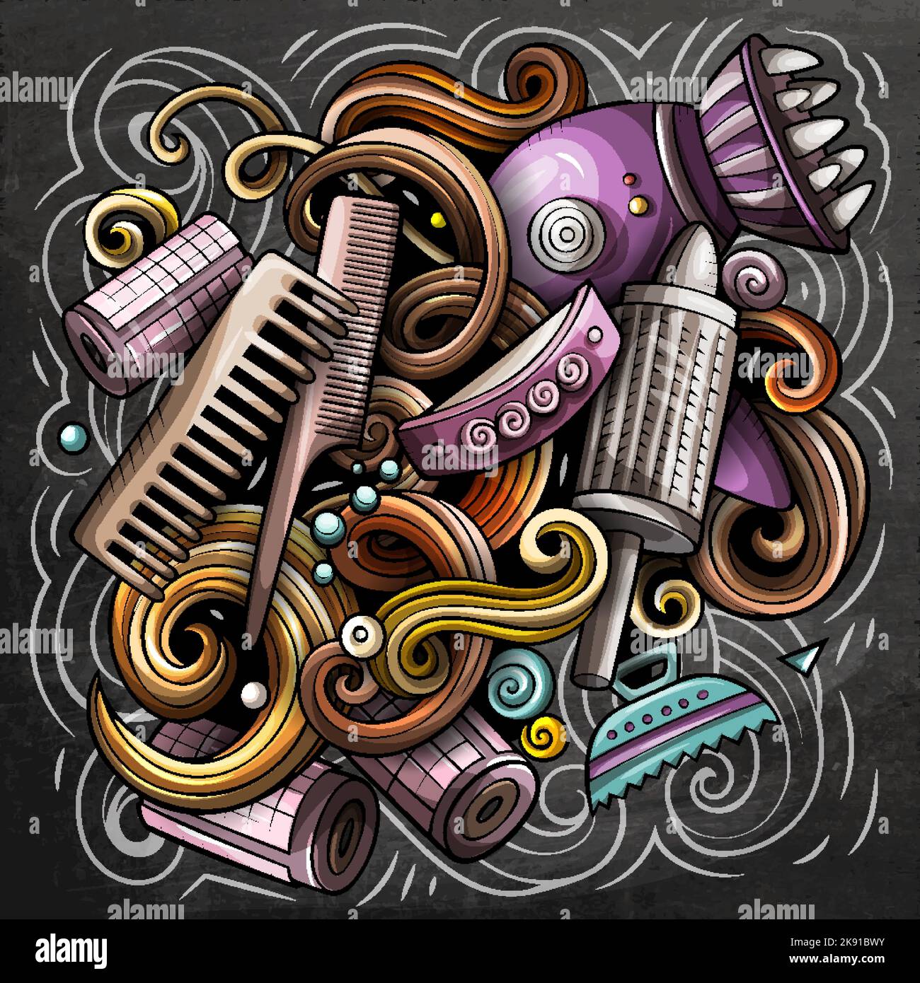 Hair Salon Cartoon Vector Illustration Stock Vector Image And Art Alamy