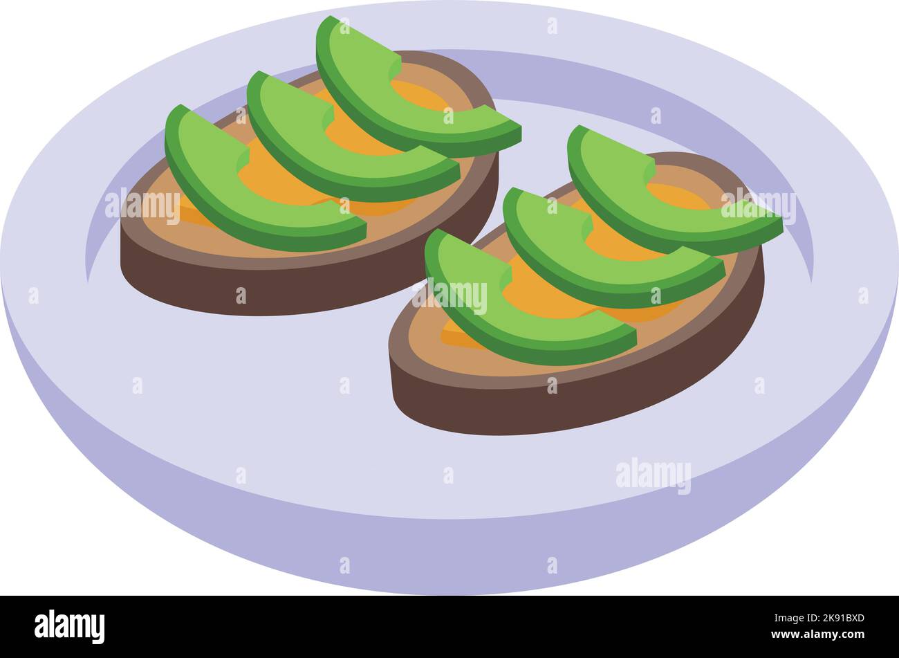 Smashed avocado Stock Vector Images - Alamy