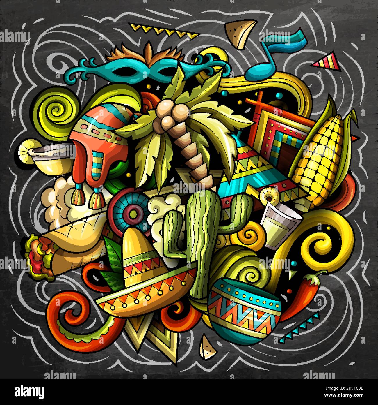 Latin America cartoon vector illustration Stock Vector Image & Art - Alamy
