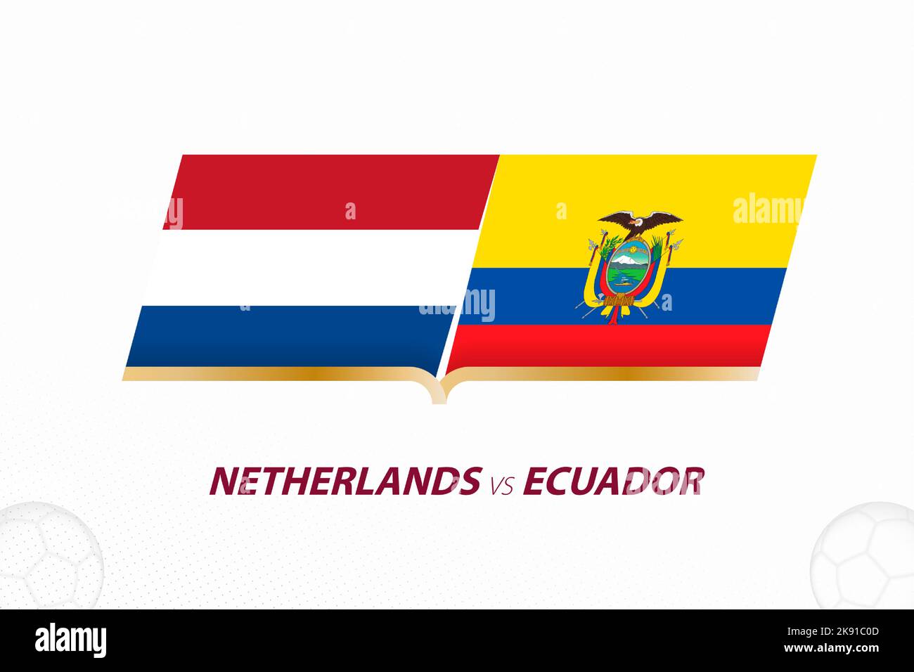 Netherlands vs Ecuador in Football Competition, Group A. Versus icon on ...