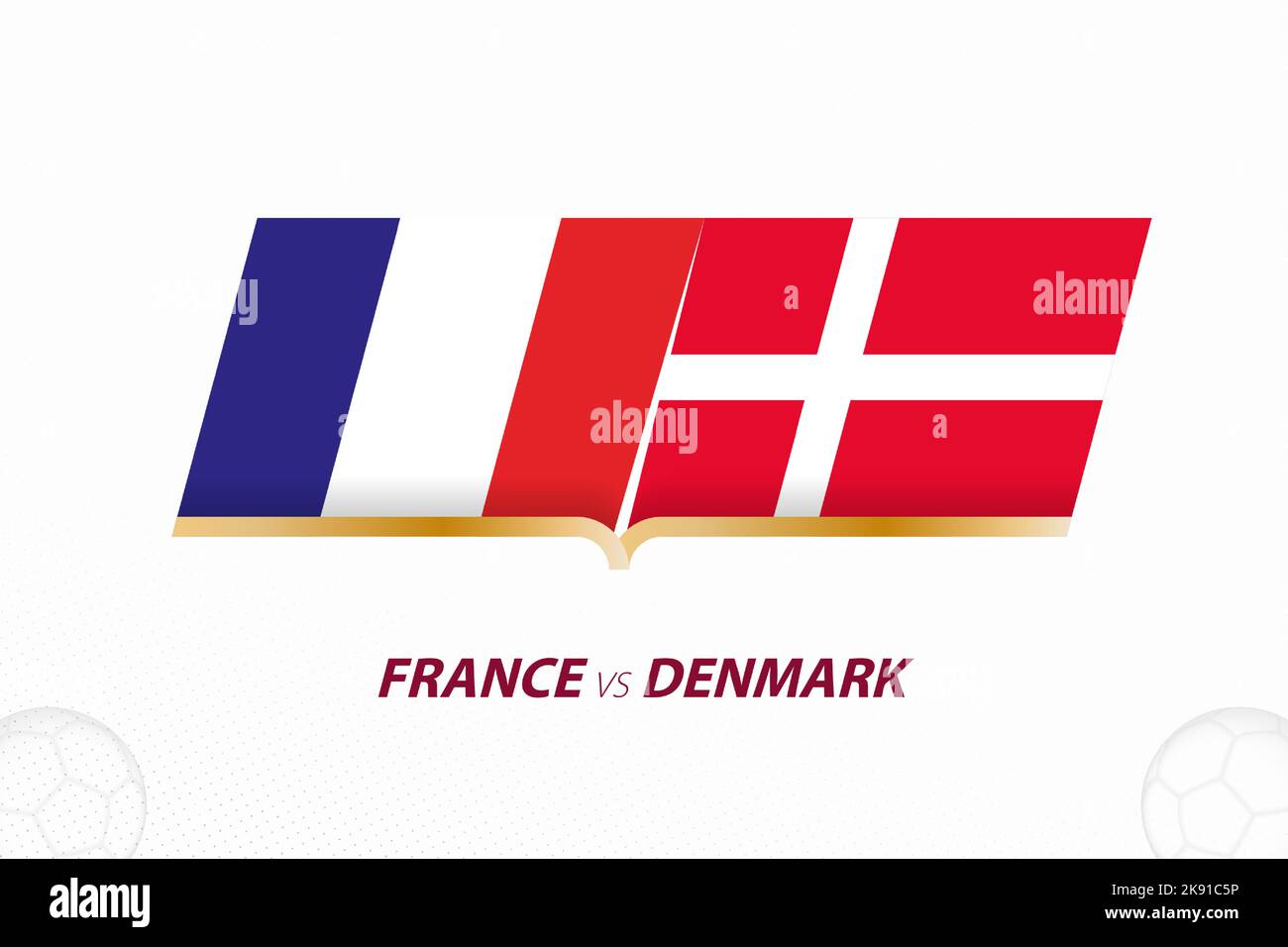 France vs Denmark in Football Competition, Group A. Versus icon on ...