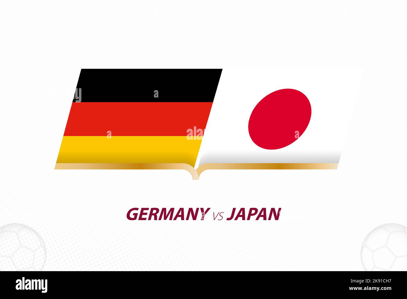 Germany vs Japan in Football Competition, Group A. Versus icon on ...