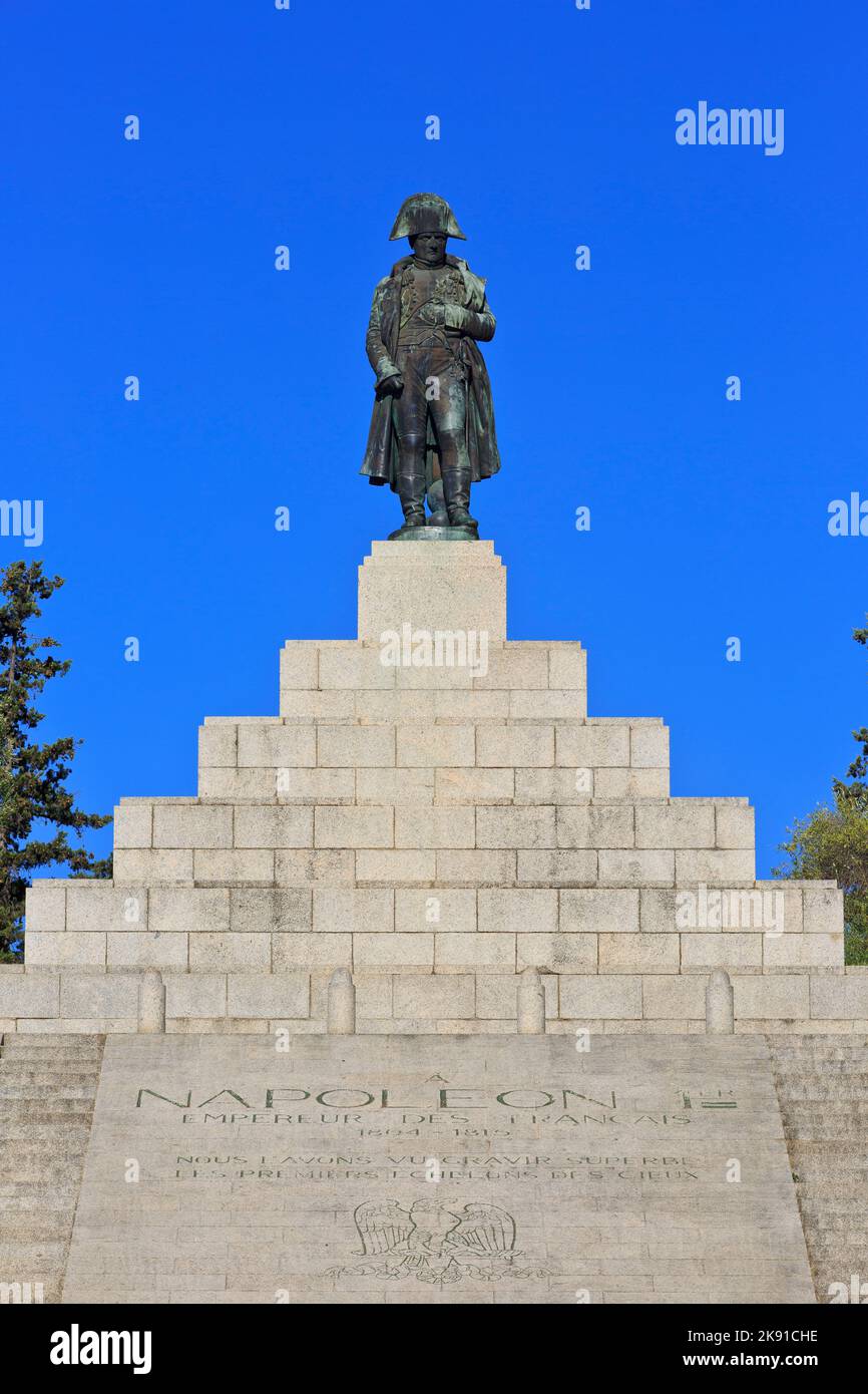 Monument to Napoleon I (1769-1821), Emperor of the French, in Ajaccio ...