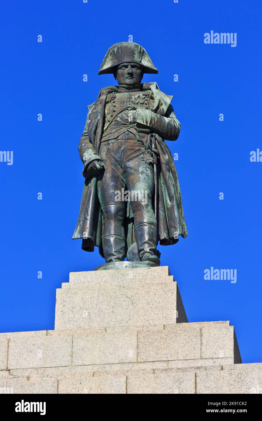 Monument to Napoleon I (1769-1821), Emperor of the French, in Ajaccio ...