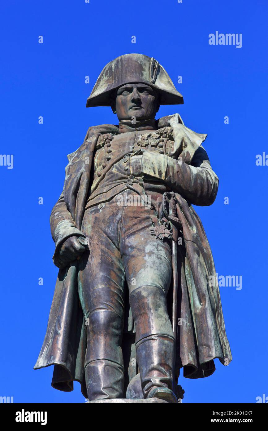 Monument to Napoleon I (1769-1821), Emperor of the French, in Ajaccio ...
