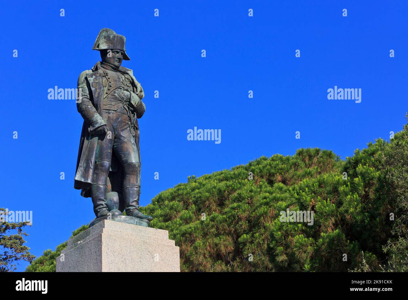 Monument to Napoleon I (1769-1821), Emperor of the French, in Ajaccio ...