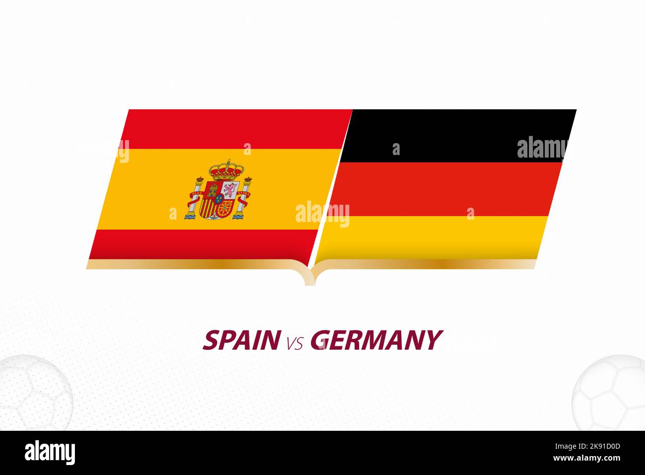 Spain vs Germany in Football Competition, Group A. Versus icon on ...