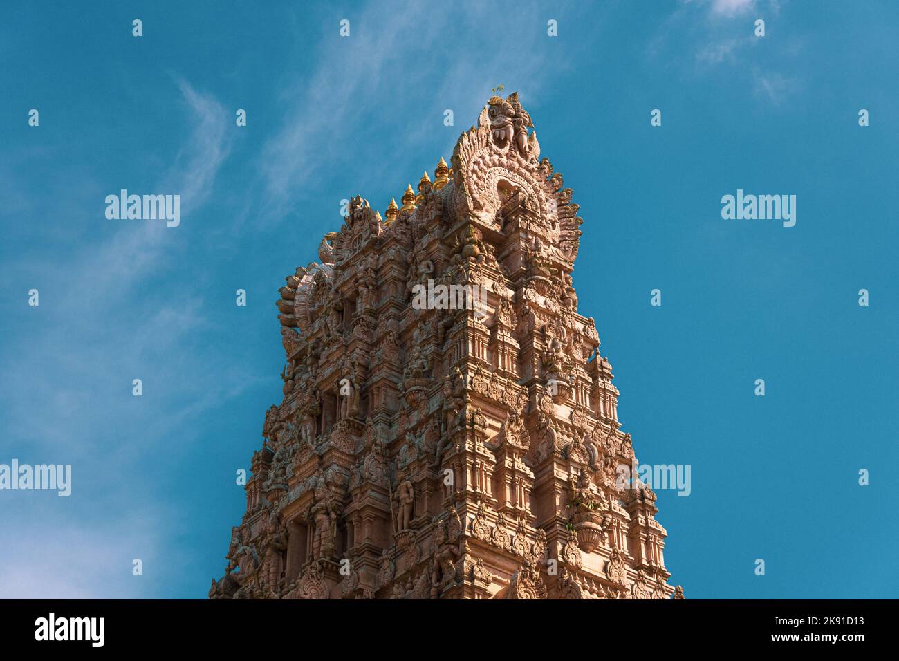 A low angle shot of Sri Shakti Temple Stock Photo - Alamy