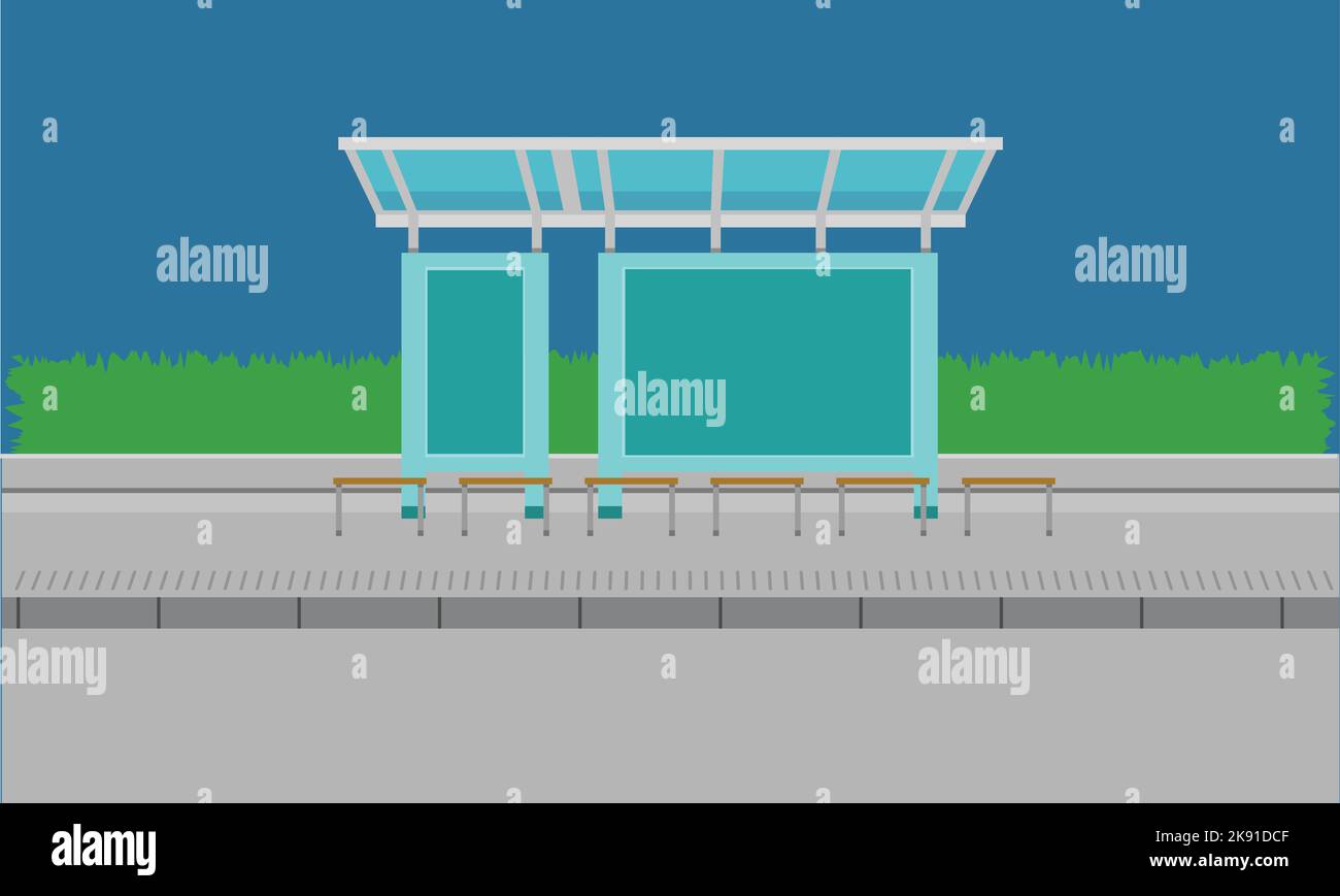Empty bus station Stock Vector Images - Alamy