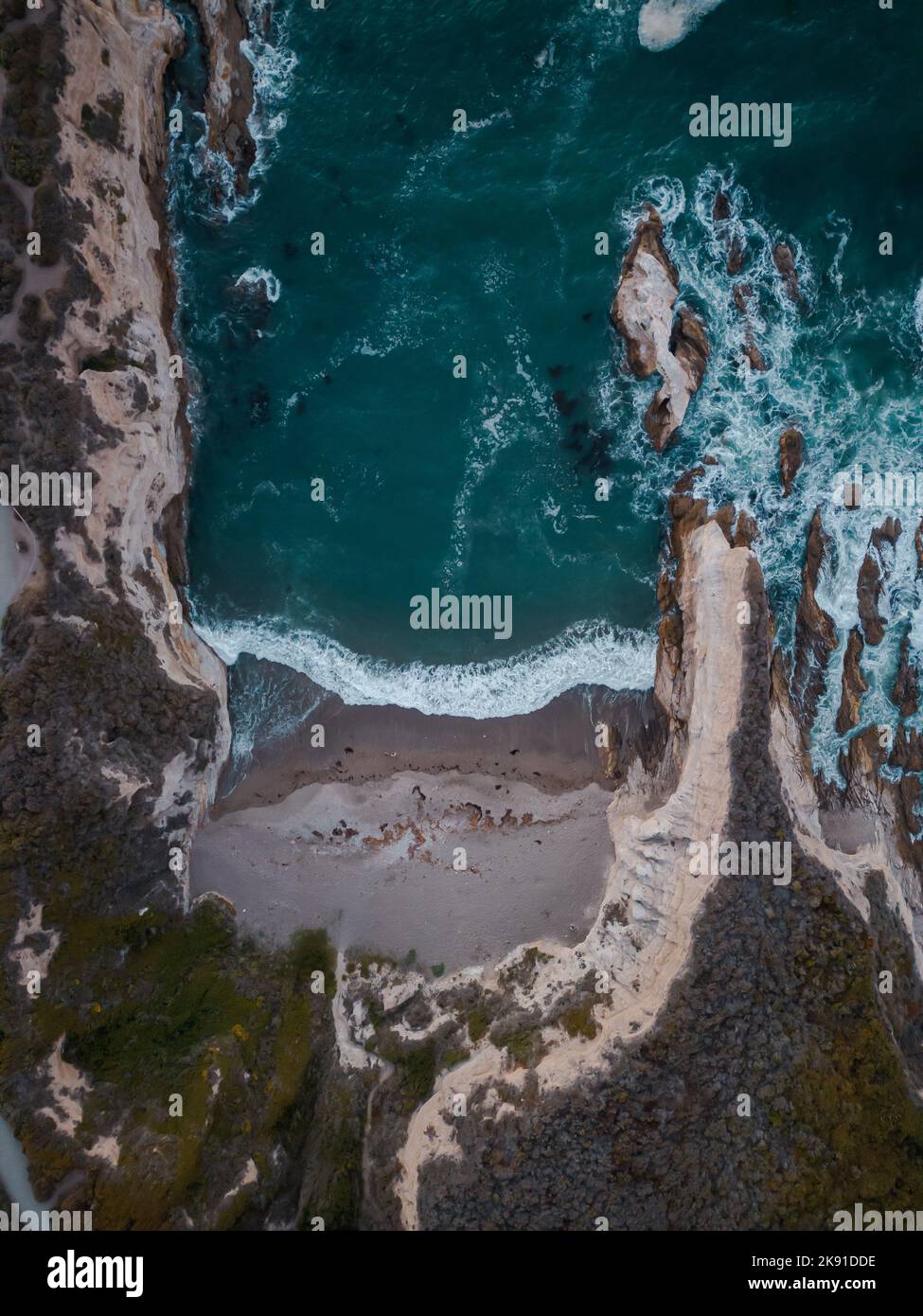 an aerial view of Spooners Cove beach in California Stock Photo - Alamy