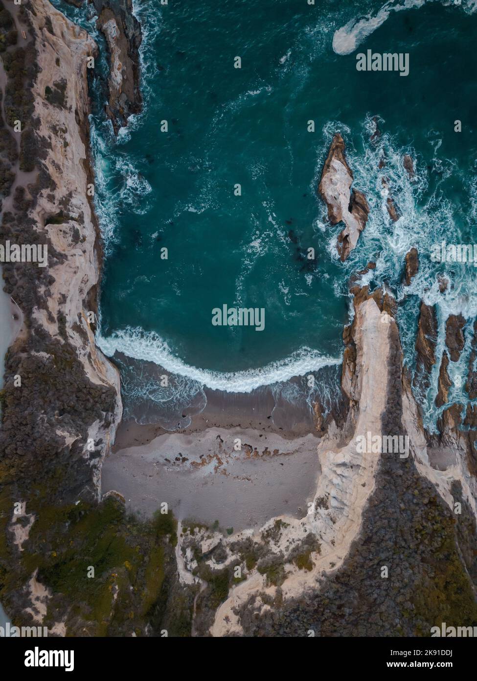 an aerial view of Spooners Cove beach in California Stock Photo - Alamy