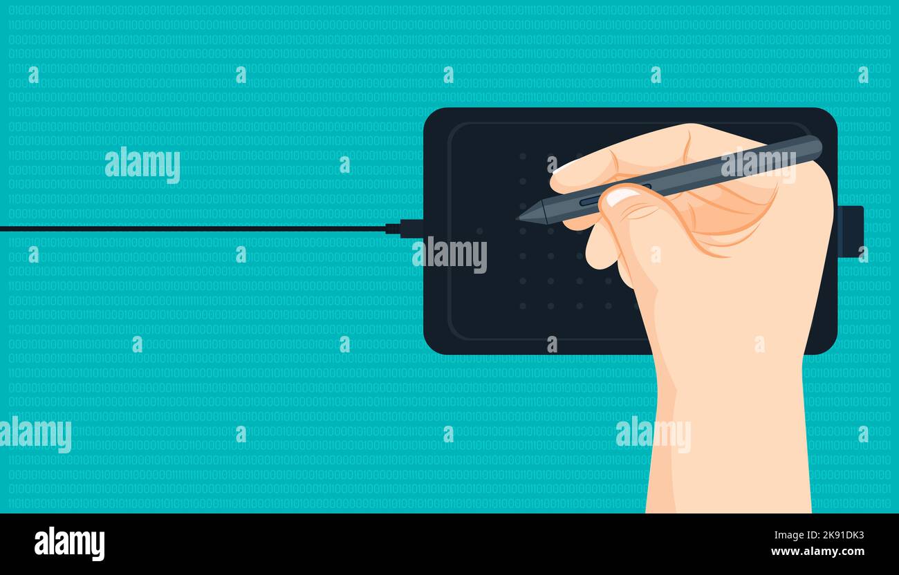 Digital drawing pad Stock Vector Images - Alamy