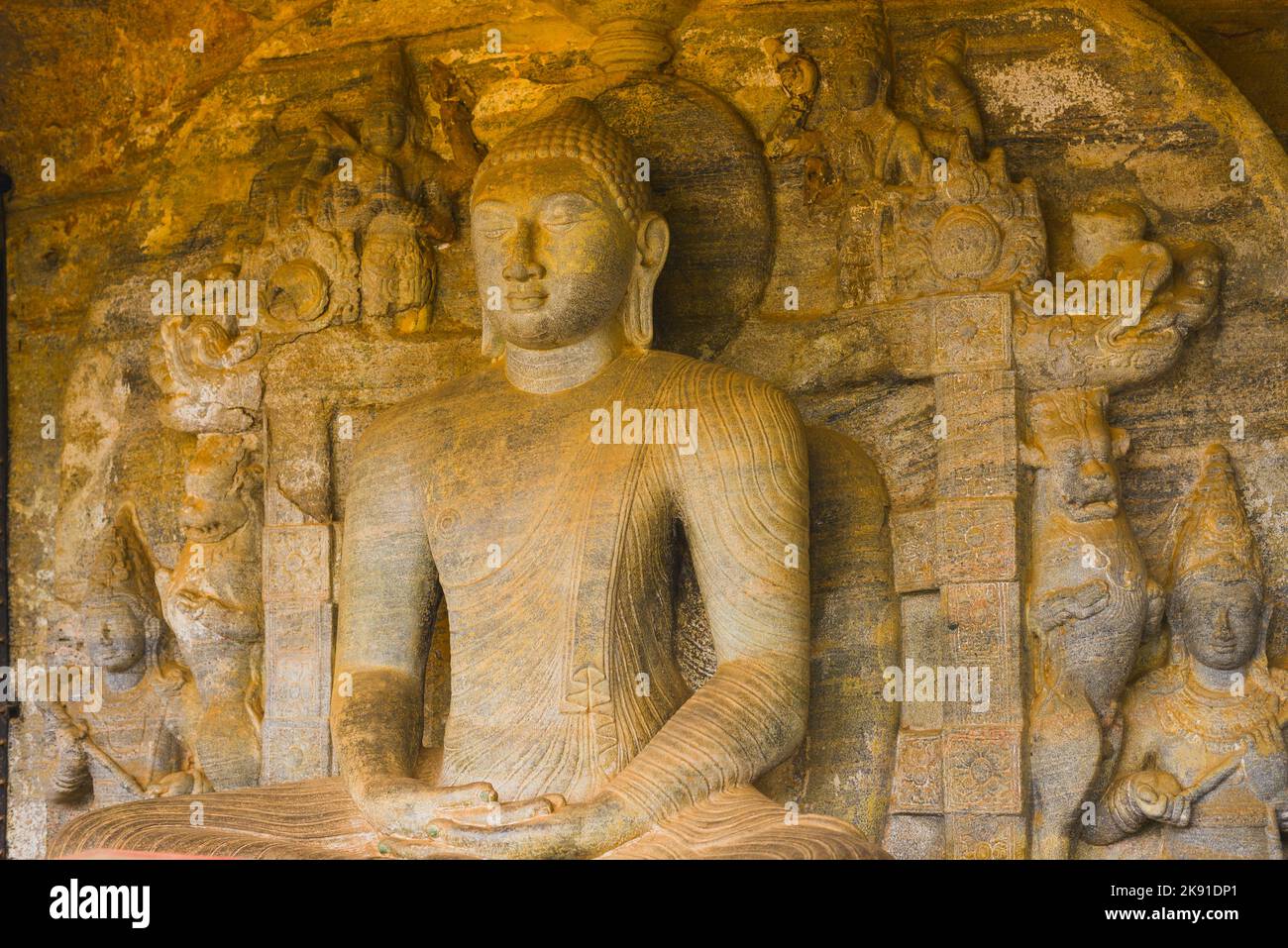 Buddah in Gal Vihara in the ancient capital Polonnaruwa, Sri Lanka ...