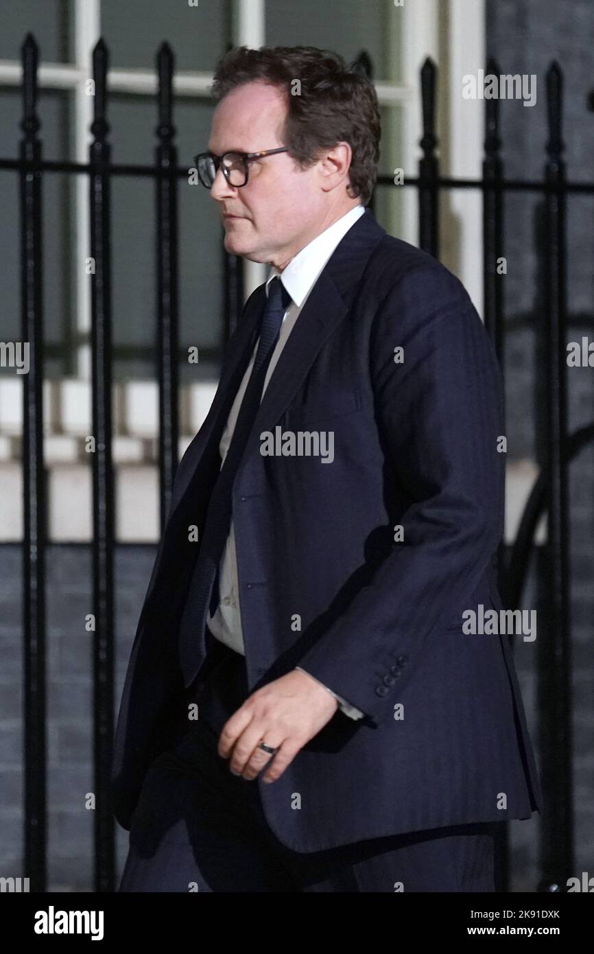 Tom Tugendhat arrives in Downing Street, London after Rishi Sunak has ...