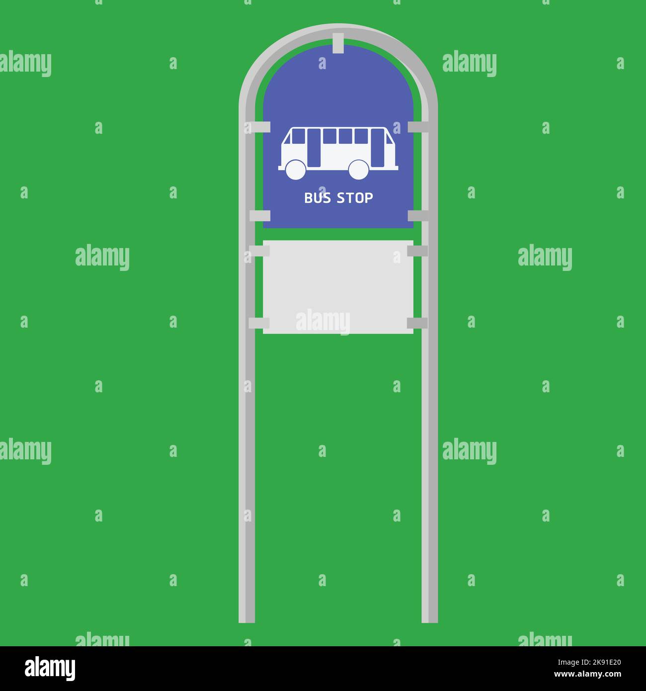 A vector of a bus stop sign against the green background Stock Vector ...